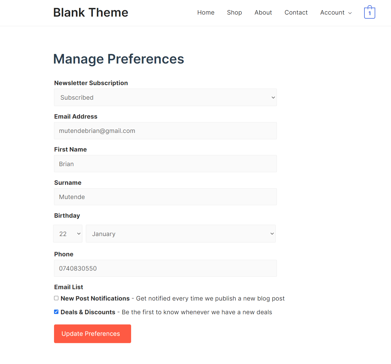 Manage Subscription Preferences | Noptin