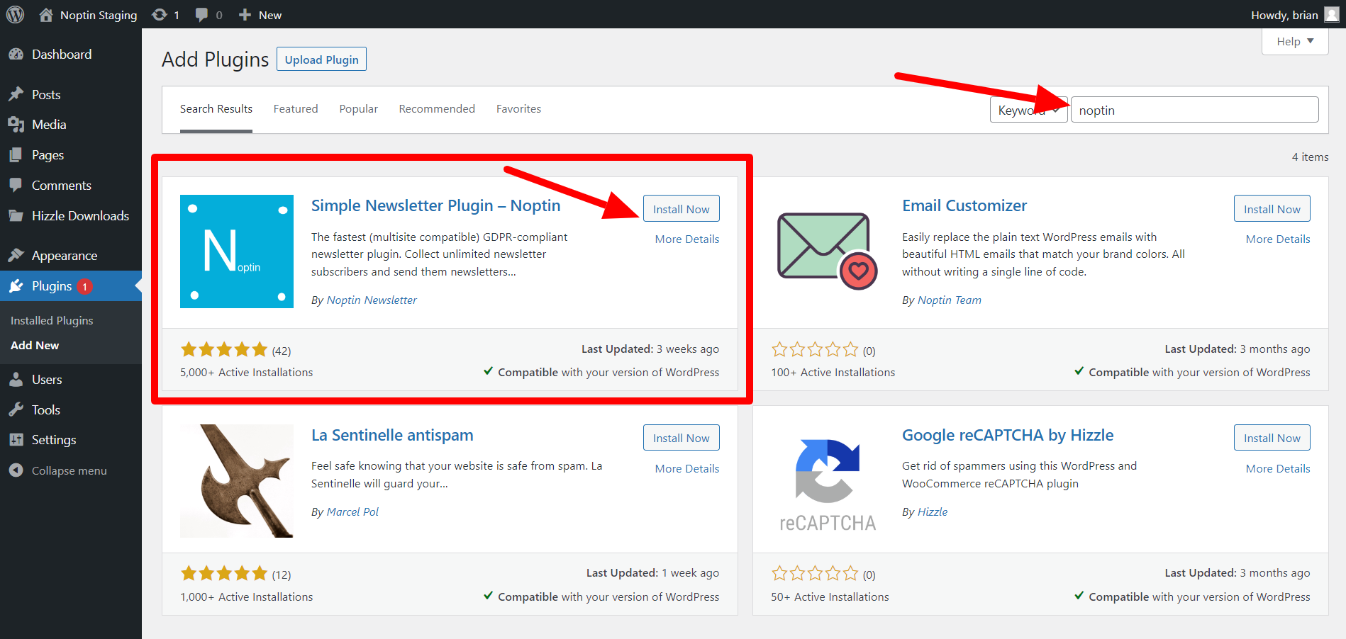 How to Install the Noptin Newsletter Plugin | Noptin Documentation